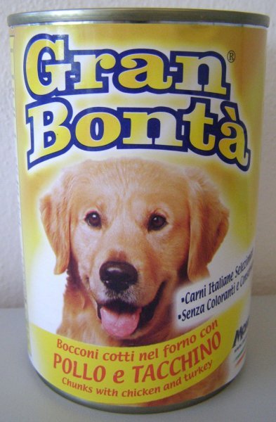 GRAN BONTA konzerva kuře, krůta pro psy 1230g - ZoOo.cz